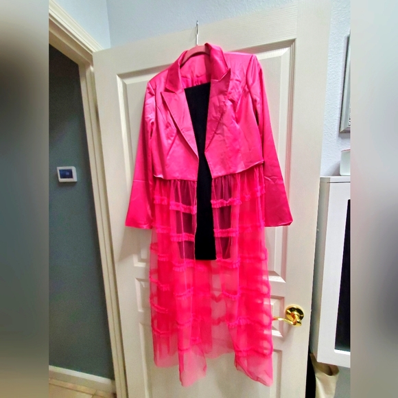 Jackets & Coats | Gorgeous Hot Pink Mesh Topper | Poshmark